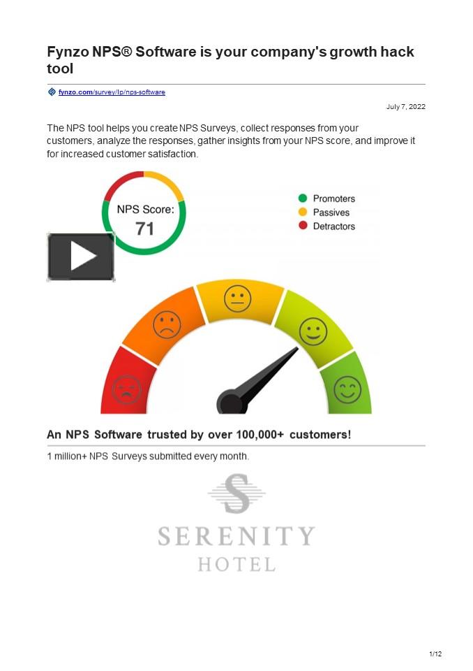 NPS® Software is your company's growth hack tool presentation | free to ...