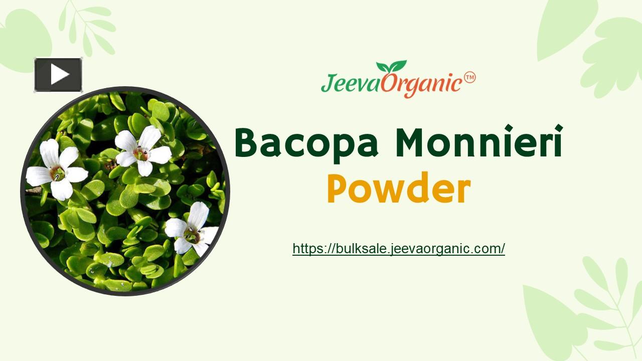 Bacopa Monnieri Extract Powder presentation | free to download