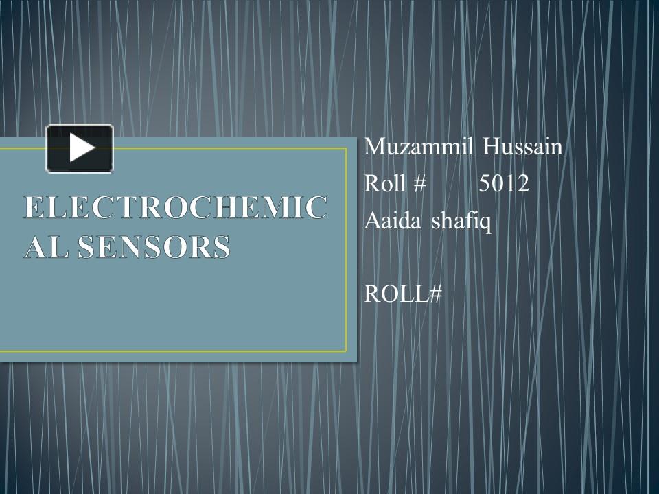 PPT – ELECTROCHEMICAL SENSORS PowerPoint presentation | free to ...