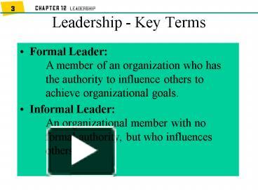 Leadership Key Terms presentation | free to view