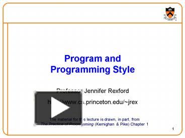 PPT – Program and Programming Style PowerPoint presentation | free to ...