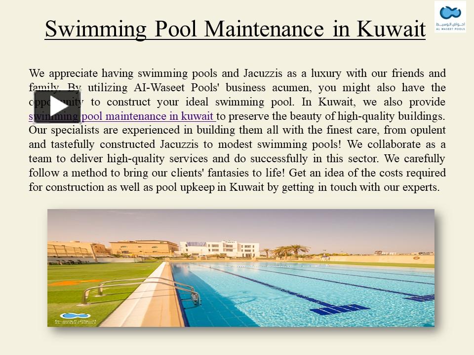PPT – Swimming pool maintenance in Kuwait PowerPoint presentation ...