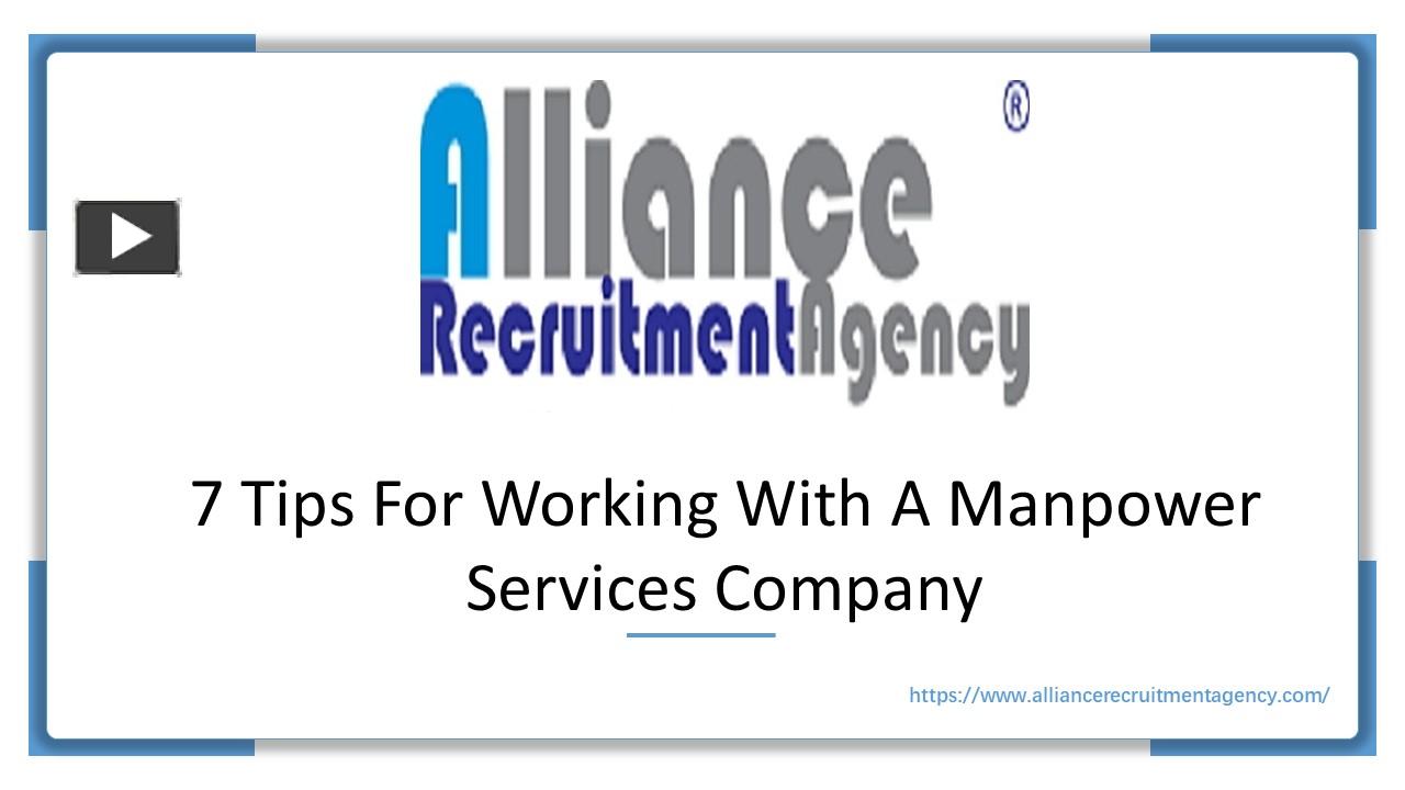 PPT – 7 Tips For Working With A Manpower Services Company PowerPoint ...