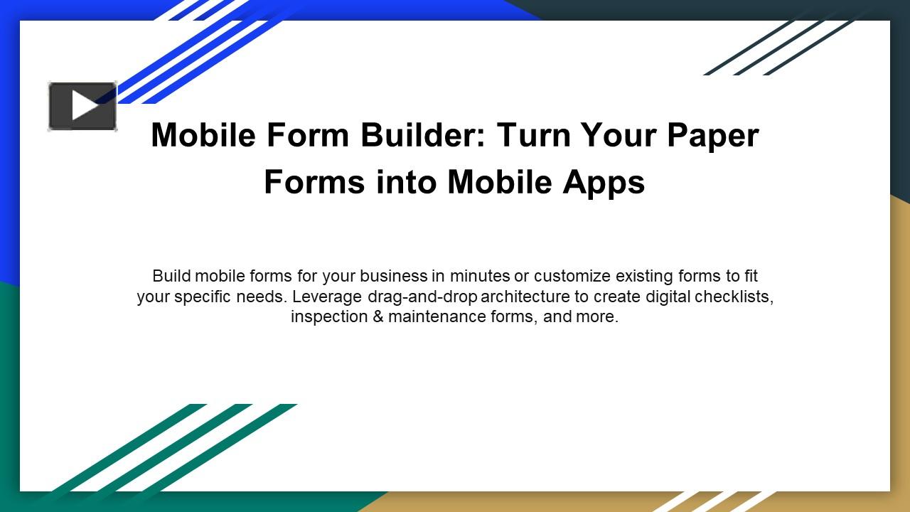Mobile Form Builder: Turn Your Paper Forms into Mobile Apps (1 ...