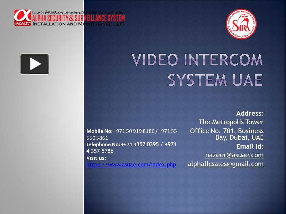 PPT – Video intercom system UAE PowerPoint presentation | free to ...