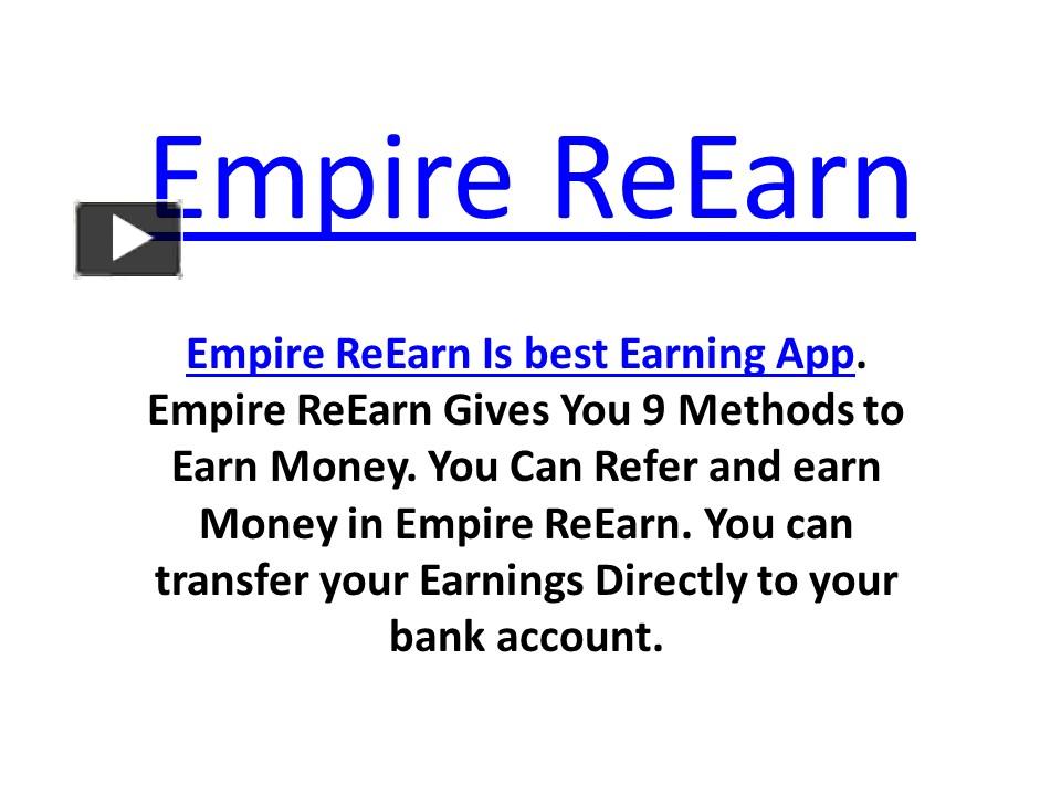 PPT – Best Refer and Earn App | Cashback App | Empire ReEarn PowerPoint ...