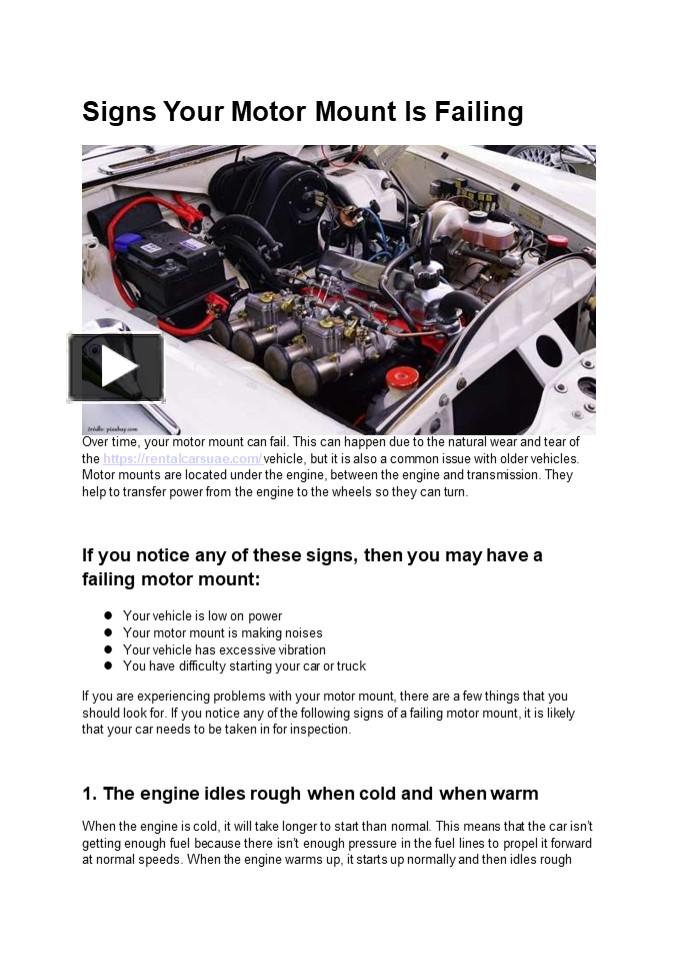 PPT – Signs Your Motor Mount Is Failing PowerPoint presentation | free ...