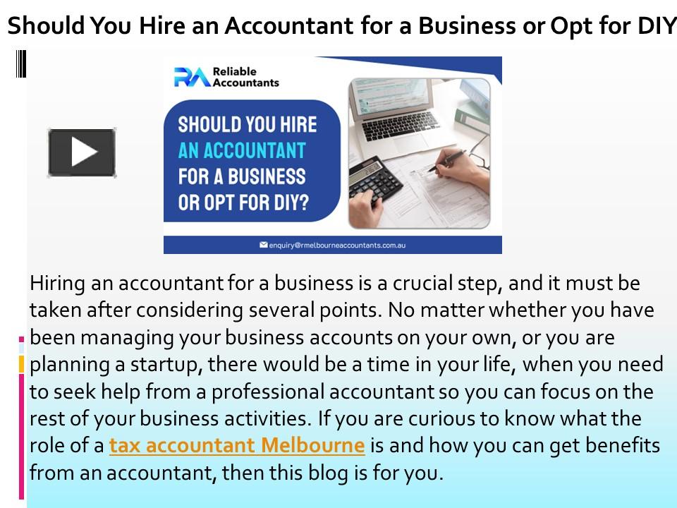 Should You Hire an Accountant for a Business or Opt for DIY ...