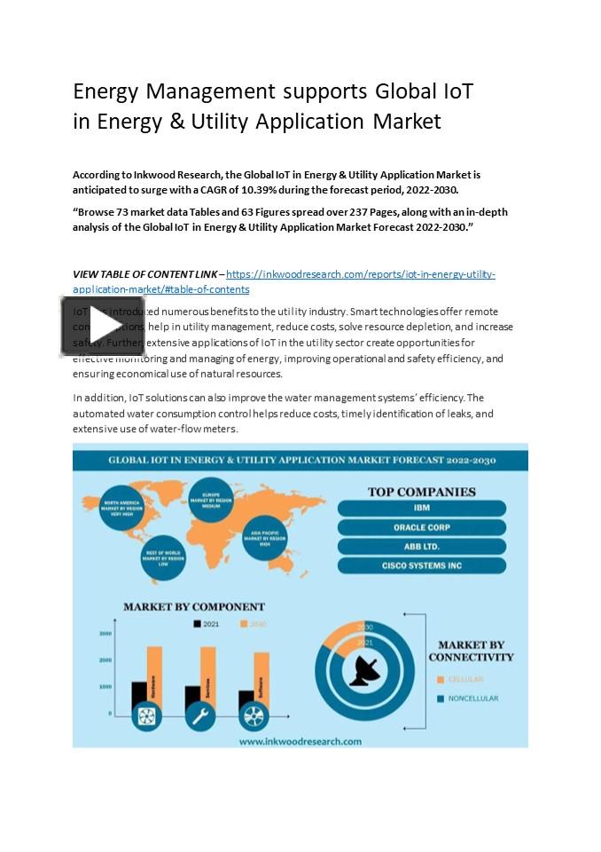 PPT – Energy Management supports Global IoT in Energy & Utility ...