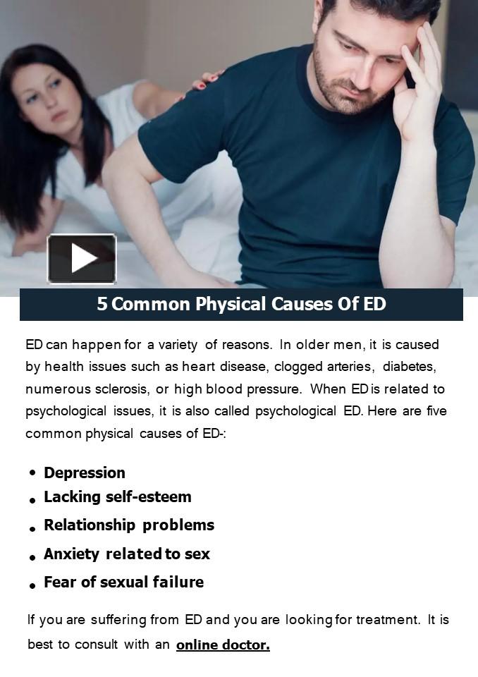5 Common Physical Causes Of ED presentation | free to download