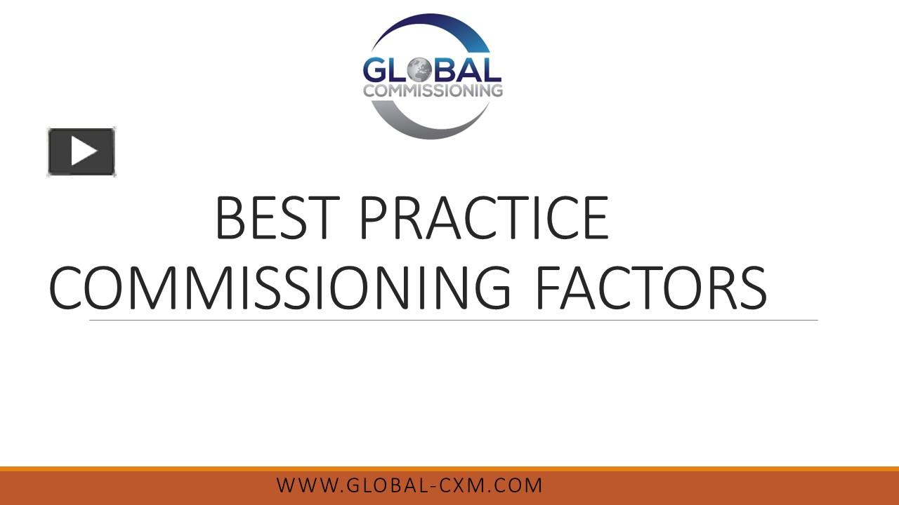 COMMISSIONING MANAGEMENT SERVICES presentation | free to download