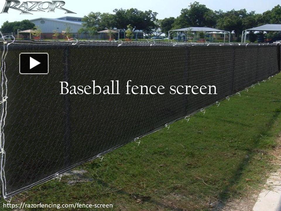 PPT – Baseball fence screen PowerPoint presentation | free to download ...