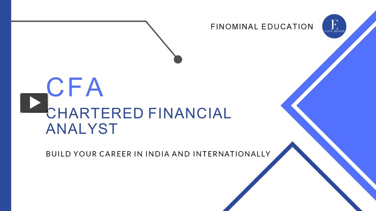 CFA - Chartered Financial Analyst presentation | free to download