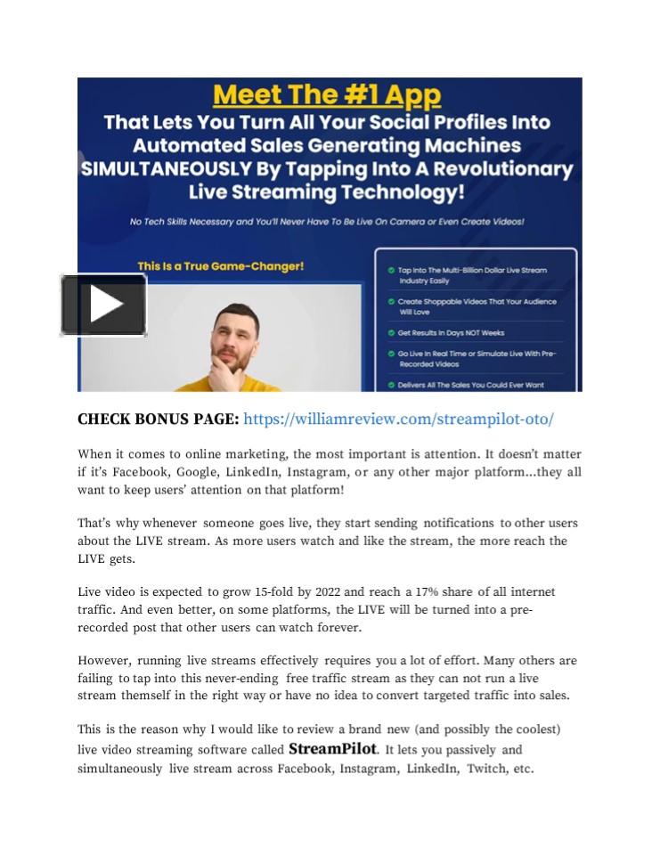 PPT – StreamPilot Review - It's Legit or Scam! Real or Fake App ...
