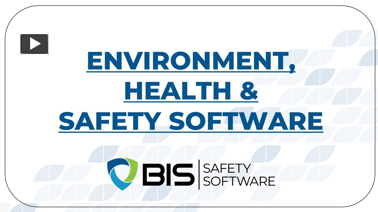 Safety Management Software | EHS Software presentation | free to download