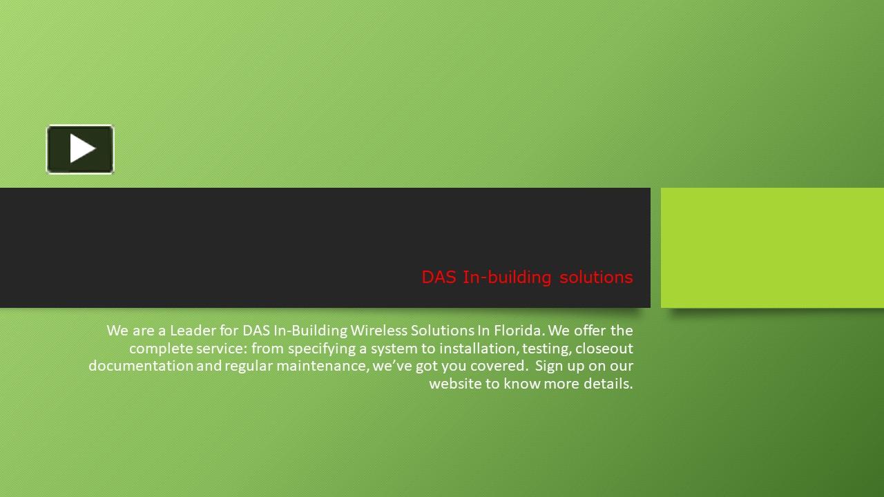 PPT – DAS In-building solutions PowerPoint presentation | free to ...