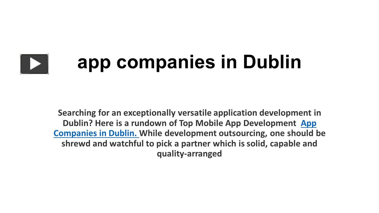 PPT – Top Mobile Application Development Company In Ireland PowerPoint ...
