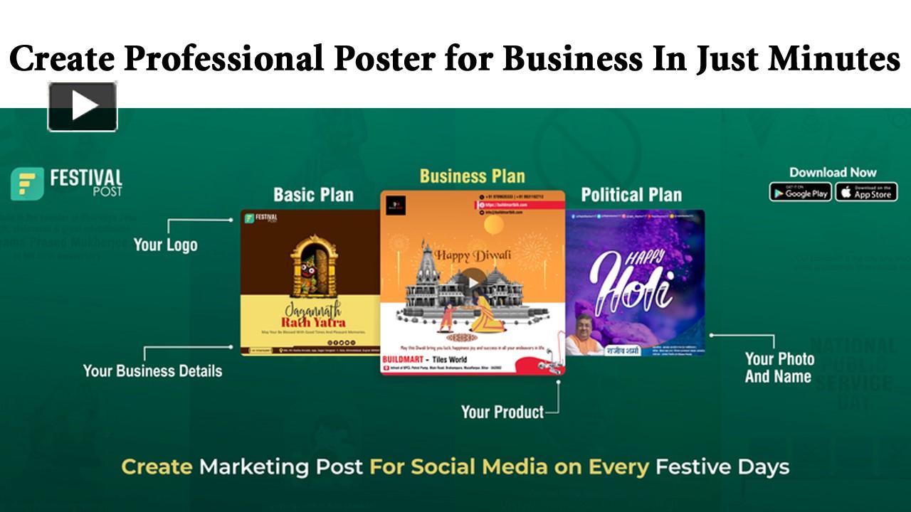 Poster Maker App to make Professional Poster for your Business in Just ...
