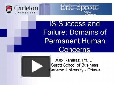 PPT – IS Success and Failure: Domains of Permanent Human Concerns ...