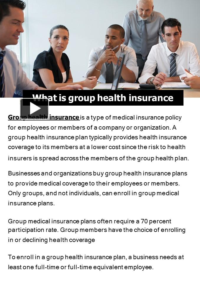 What is group health insurance presentation | free to download