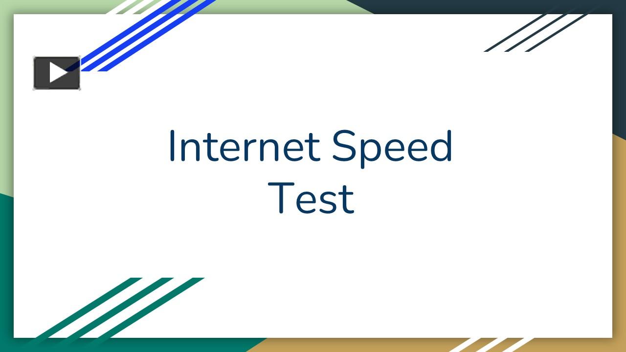 Internet Speed Test presentation | free to download