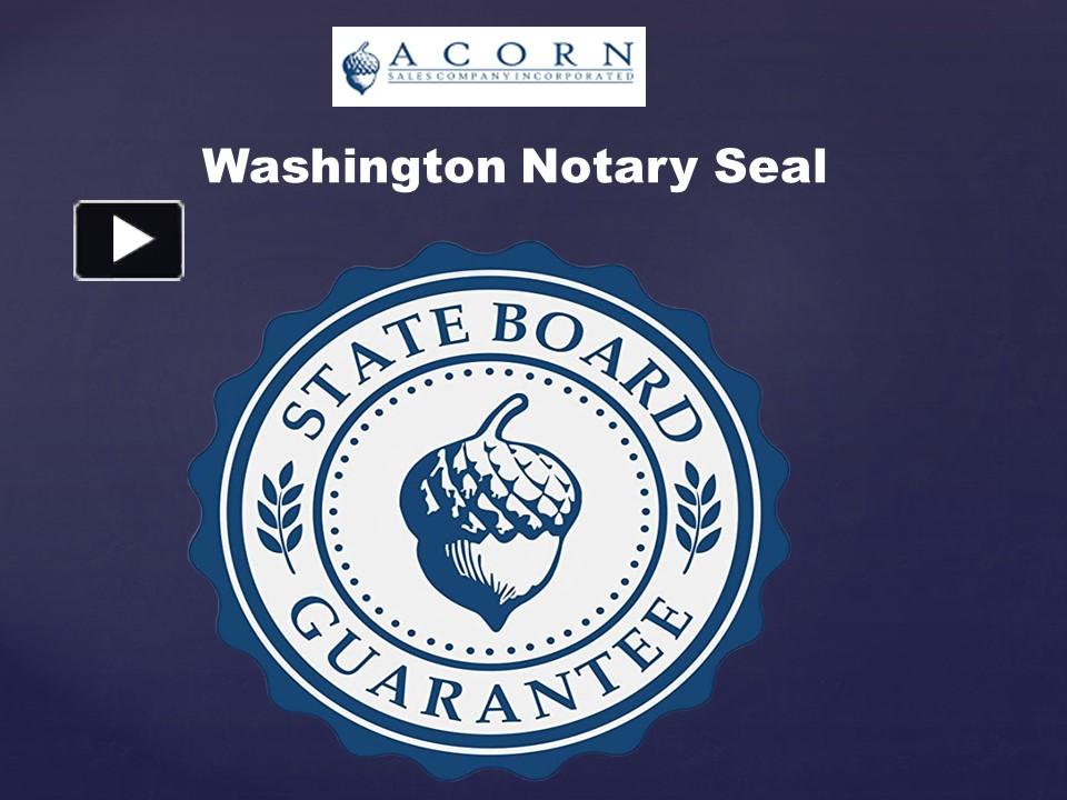 Washington Notary Seal presentation | free to download