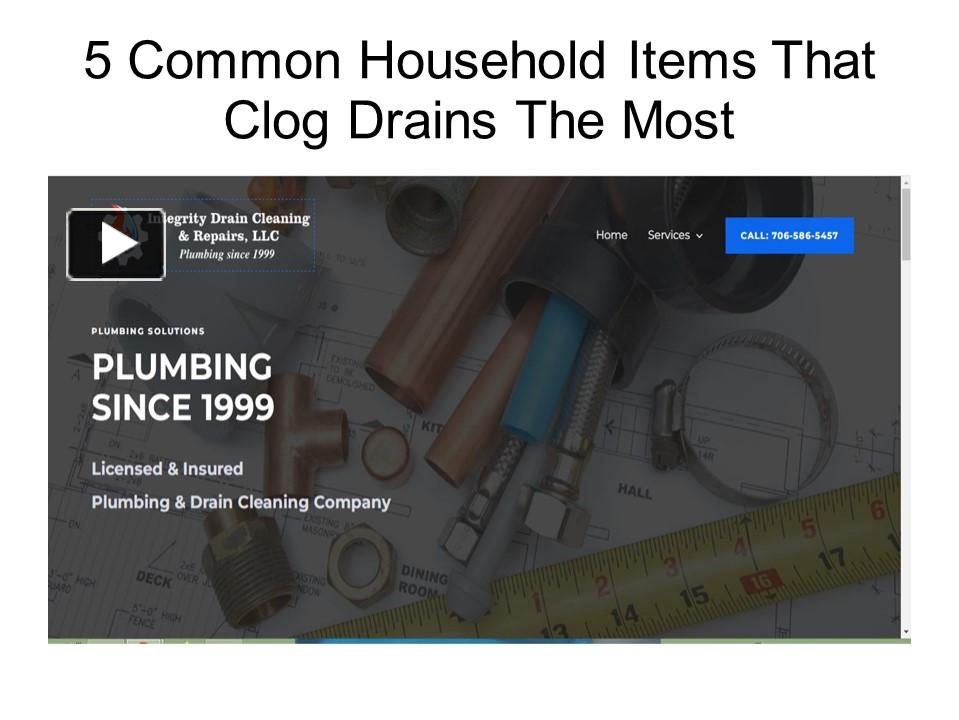 5 Common Household Items That Clog Drains The Most presentation | free ...