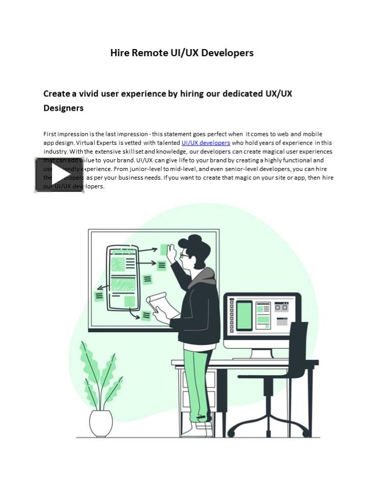 Hire Remote UI/UX Developers - Virtual Experts presentation | free to ...