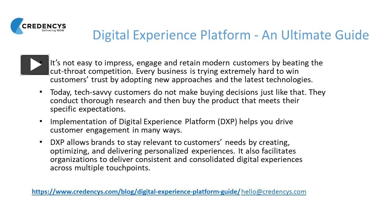 Digital Experience Platform - An Ultimate Guide presentation | free to ...