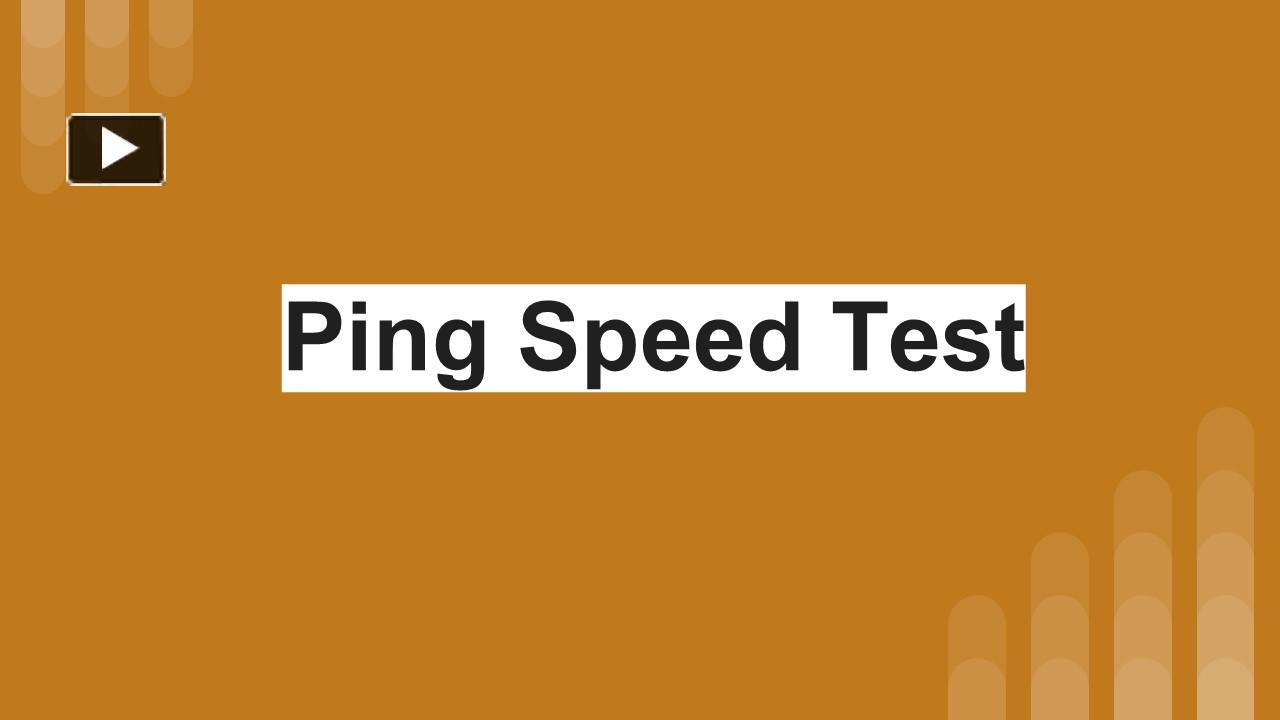 Ping Speed Test presentation | free to download
