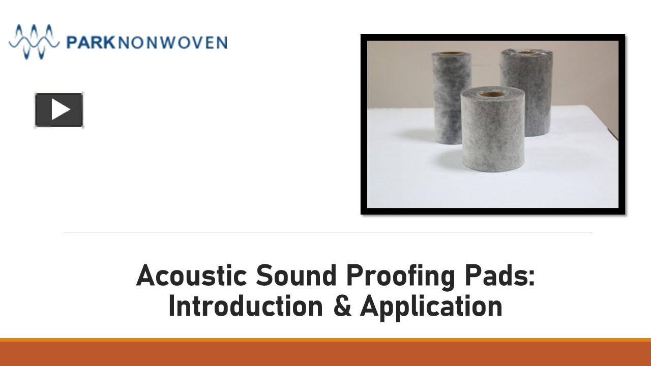 PPT – Acoustic Sound Proofing Pads: Introduction & Application ...