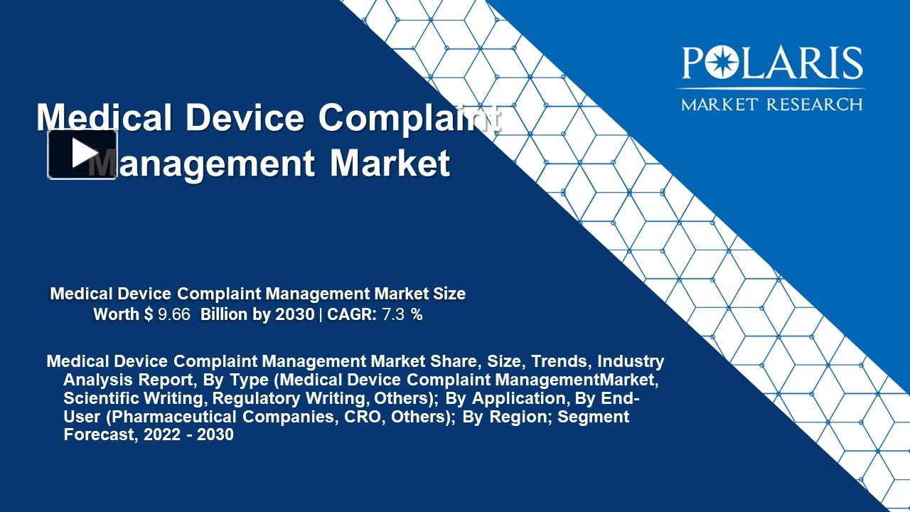 Medical Device Complaint Management presentation | free to download