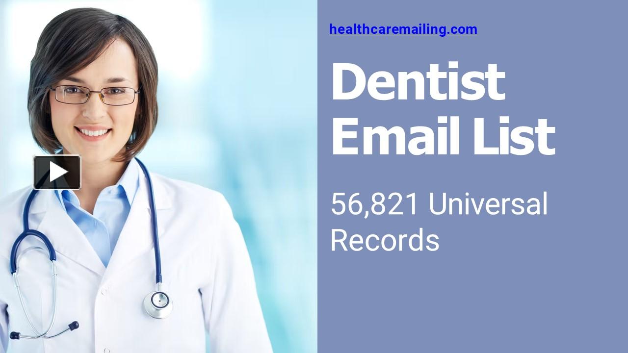 dentist email directory | 100% Privacy Compliant Dental Lists ...