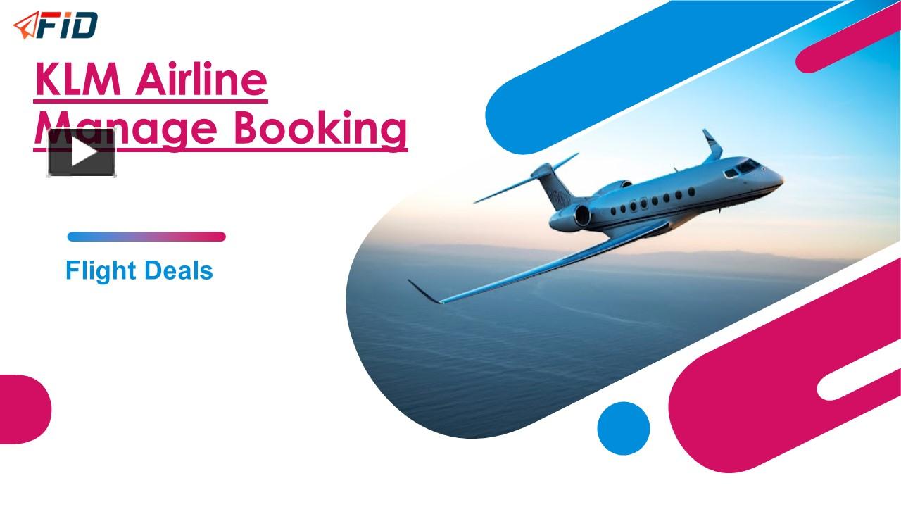 KLM Airline Manage Booking presentation | free to download