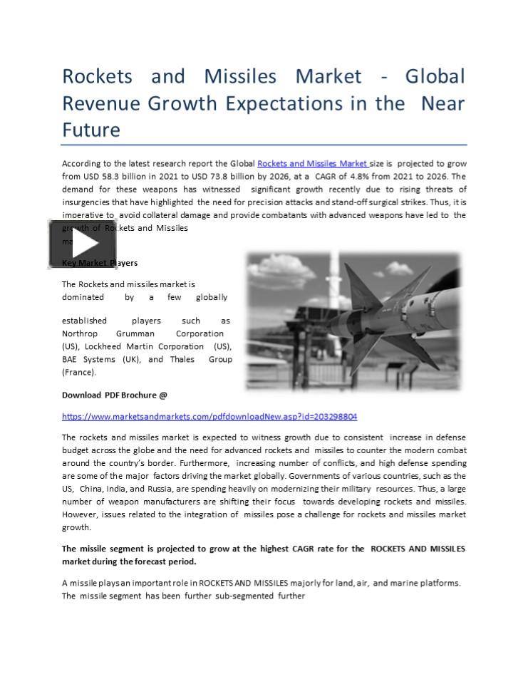 PPT – Rockets and Missiles Market - Global Revenue Growth Expectations ...