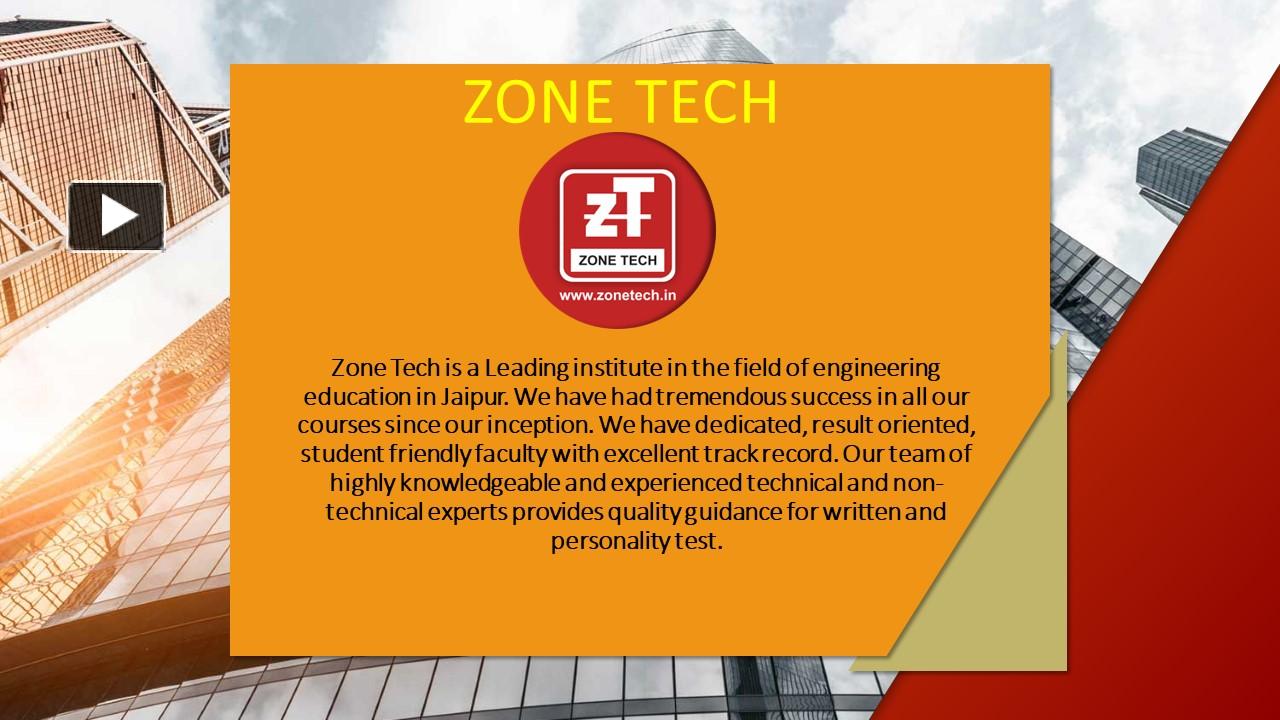 Zone Tech Classes presentation | free to download