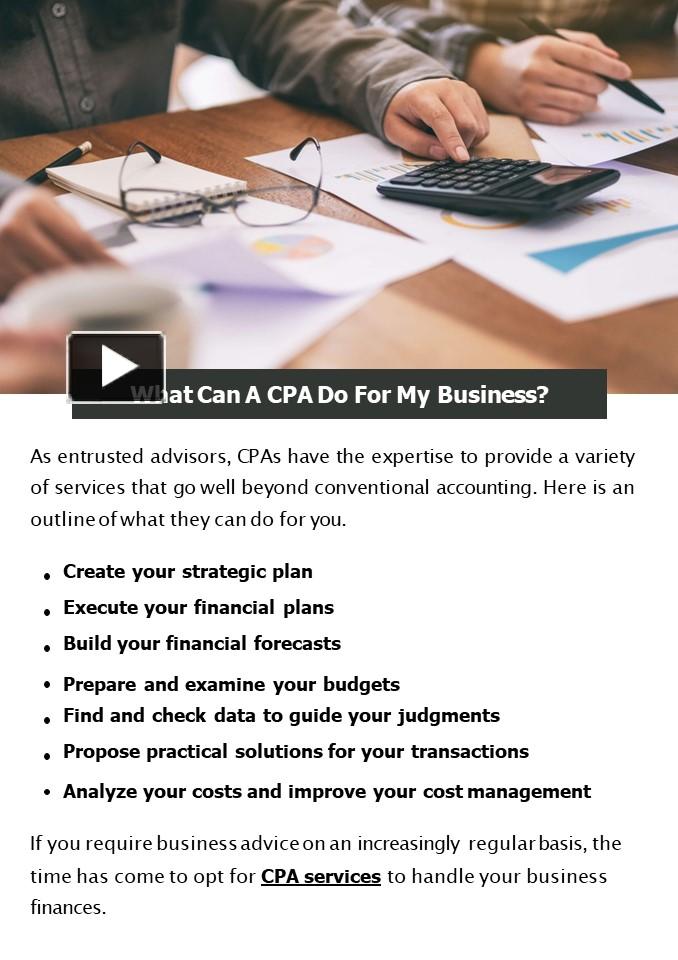 What Can A CPA Do For My Business? presentation | free to download