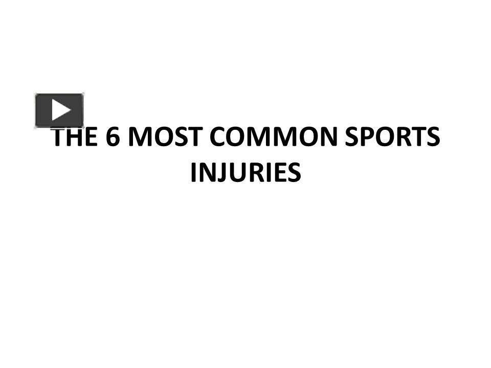 THE 6 MOST COMMON SPORTS INJURIES presentation | free to download