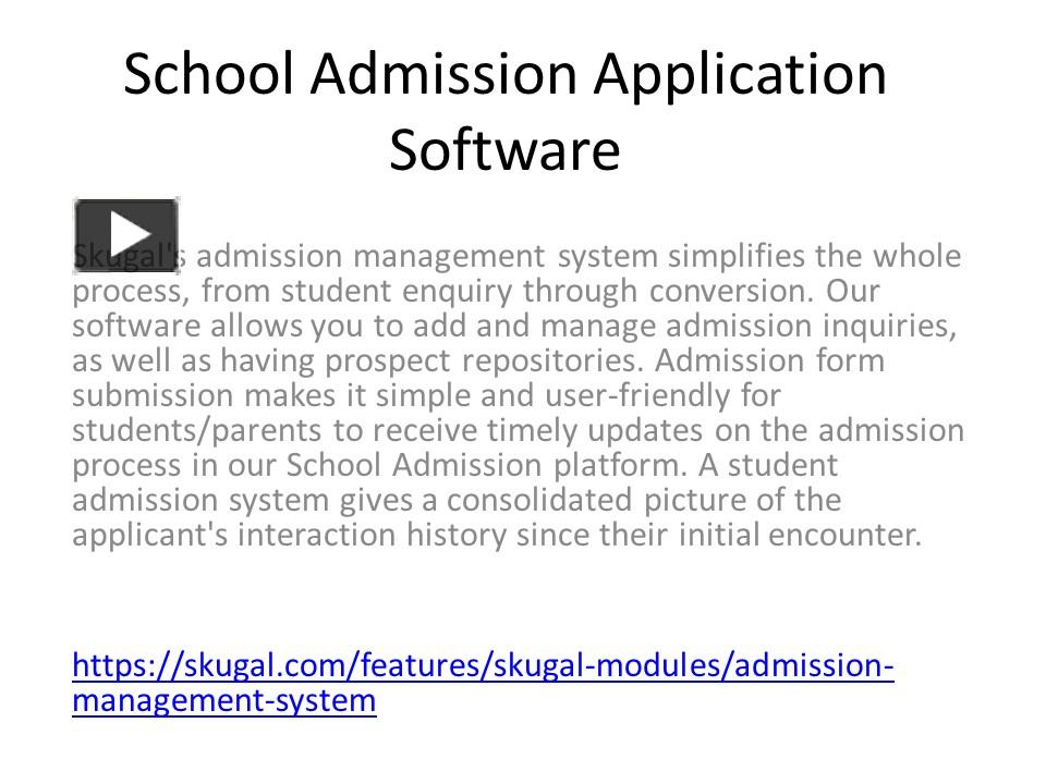 PPT – School Admission Application Software PowerPoint presentation ...