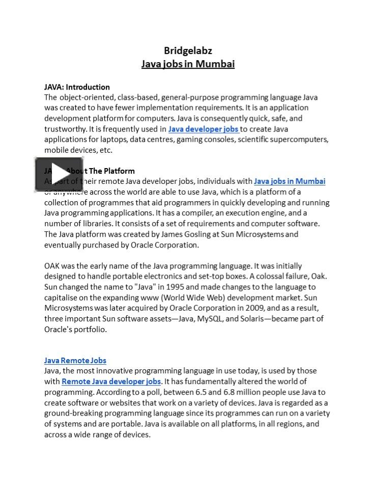 PPT – Java Jobs In Mumbai PowerPoint presentation | free to download ...