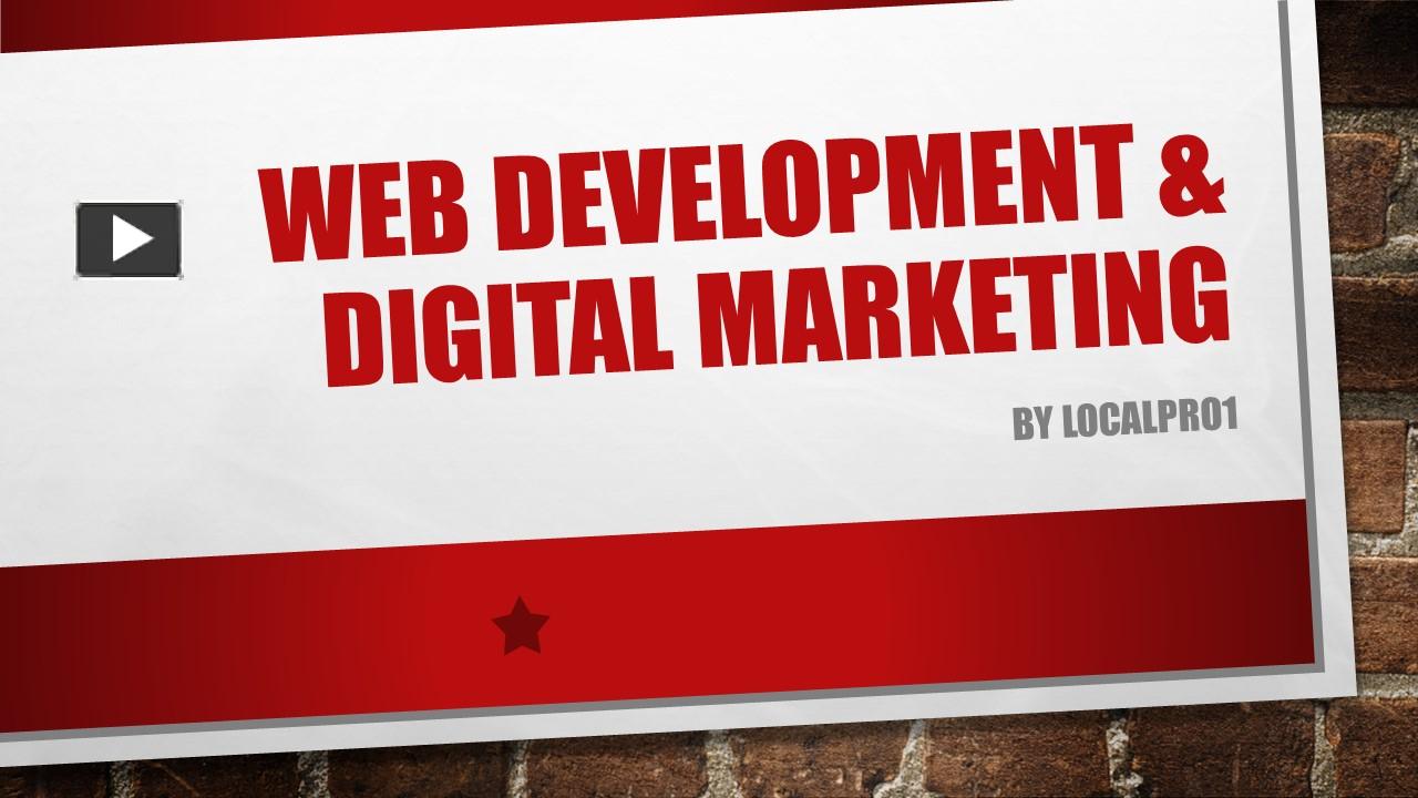 PPT – Web development and digital marketing PowerPoint presentation ...