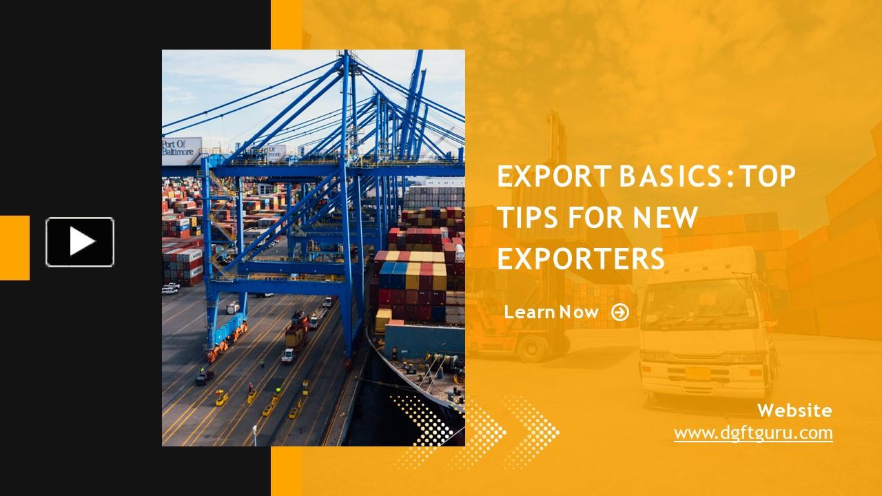 PPT – Export basics: top tips for new exporters PowerPoint presentation ...