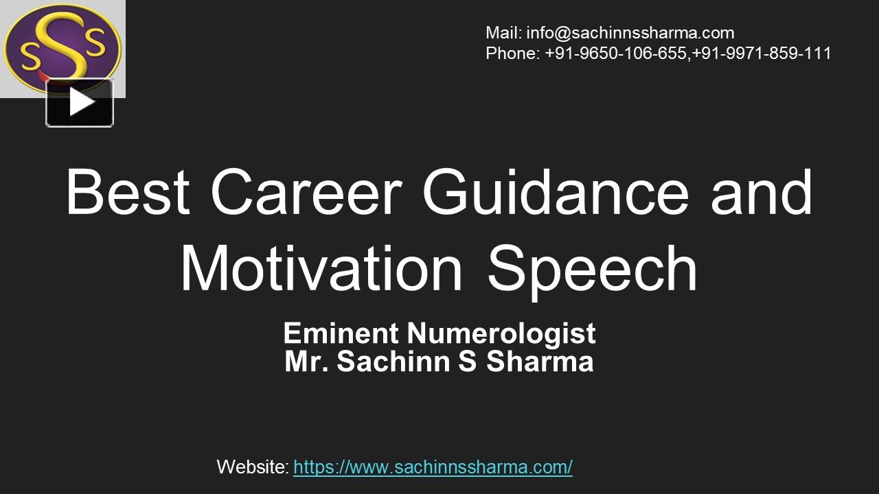 Best Career Guidance and Motivation Speech presentation | free to download