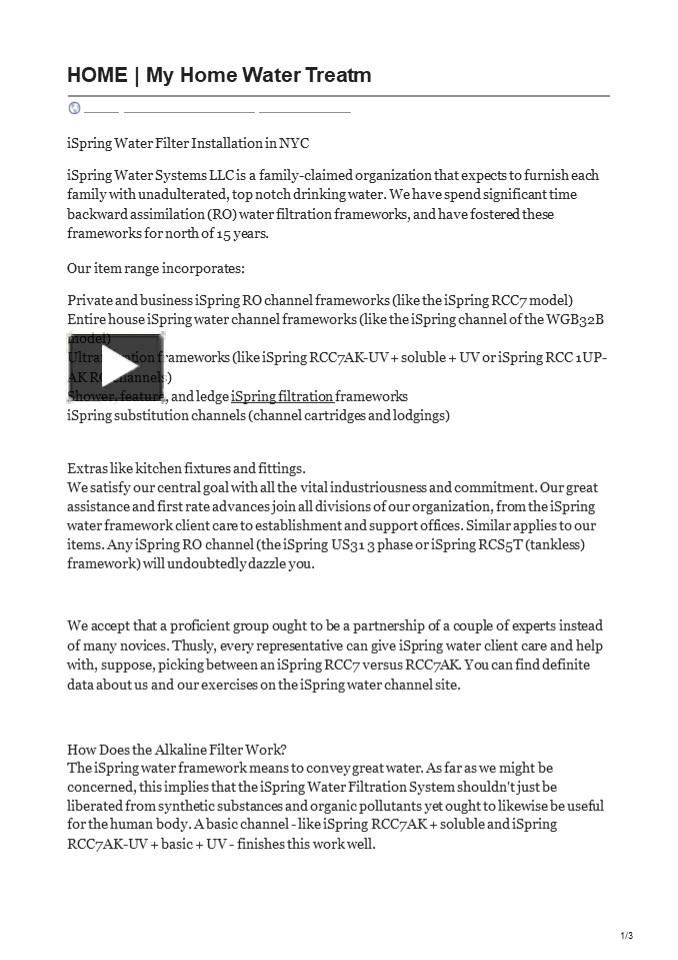 PPT – iSpring Water Filter Installation in NYC PowerPoint presentation ...