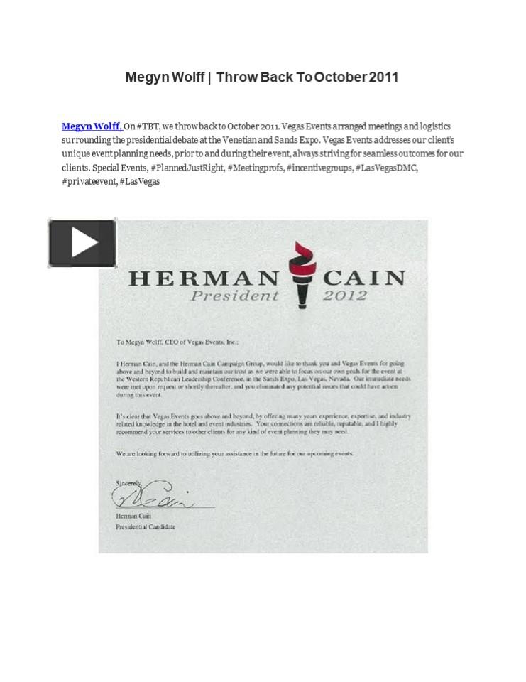 PPT – Megyn Wolff | Throw Back To October 2011 PowerPoint presentation ...