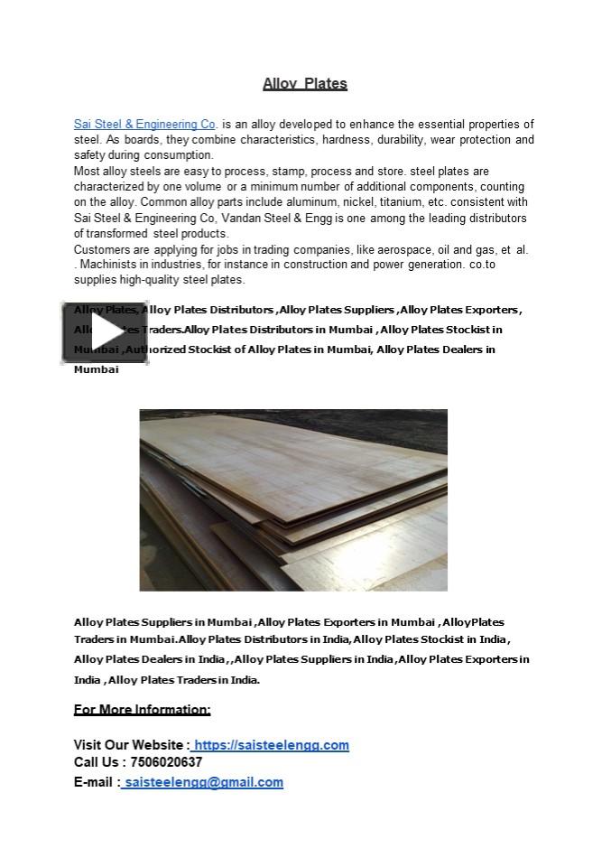 PPT – Alloy Plates (1) PowerPoint presentation | free to download - id ...