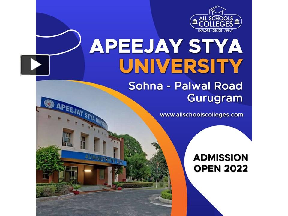 Apeejay Stya University presentation | free to download