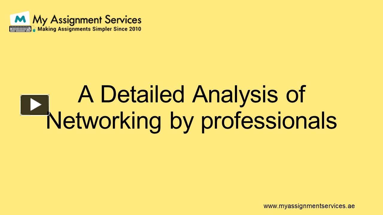 PPT – A detailed analysis of networking by professionals! PowerPoint ...