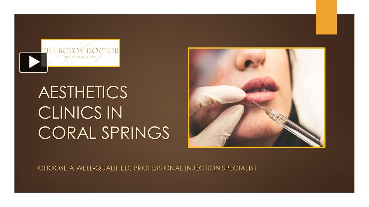 Choose a well-qualified, professional injection specialist in Coral ...