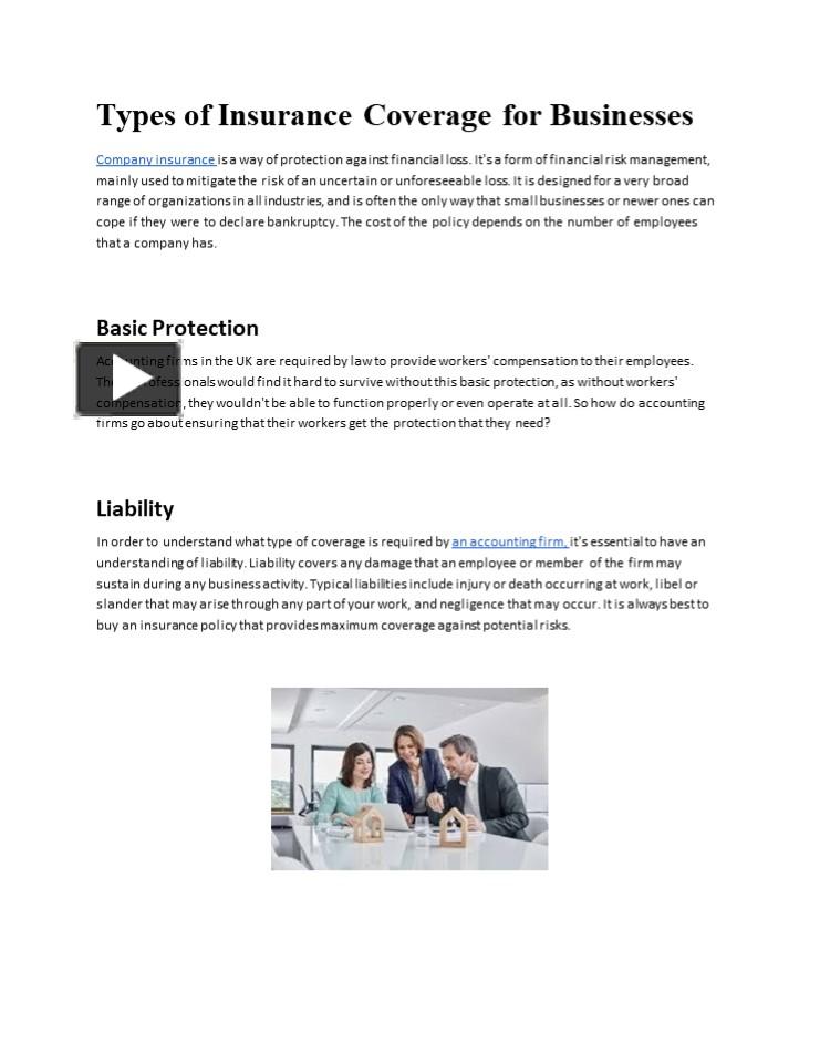 PPT – Types of Insurance Coverage for Businesses PowerPoint ...